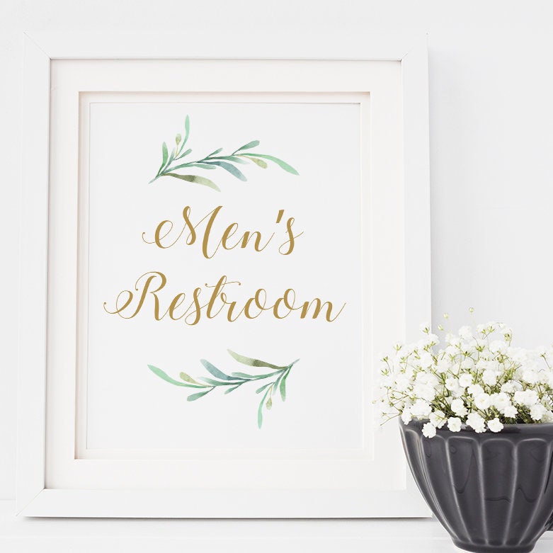 Mens Restroom Sign Printable