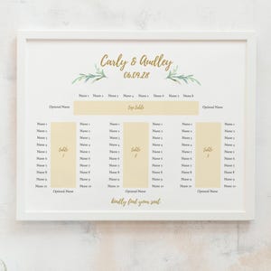 4 Table Banquet Seating Plan, Four Long Tables, Landscape Seating Plan ...