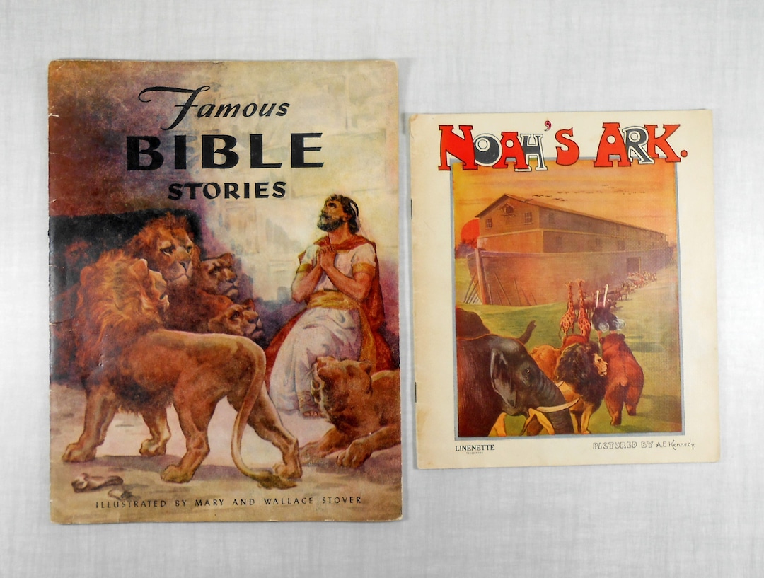 Vintage Kids Books, Noahs Ark, Famous Bible Stores, Linenette, A E ...