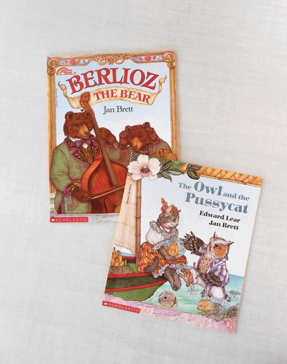Jan Brett Books Berlioz the Bear the Owl and the Pussycat | Etsy