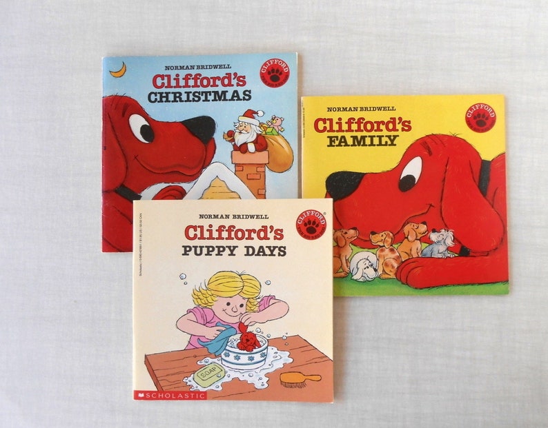 Vintage Clifford the Big Red Dog Book Set: Puppy Days, Family ...