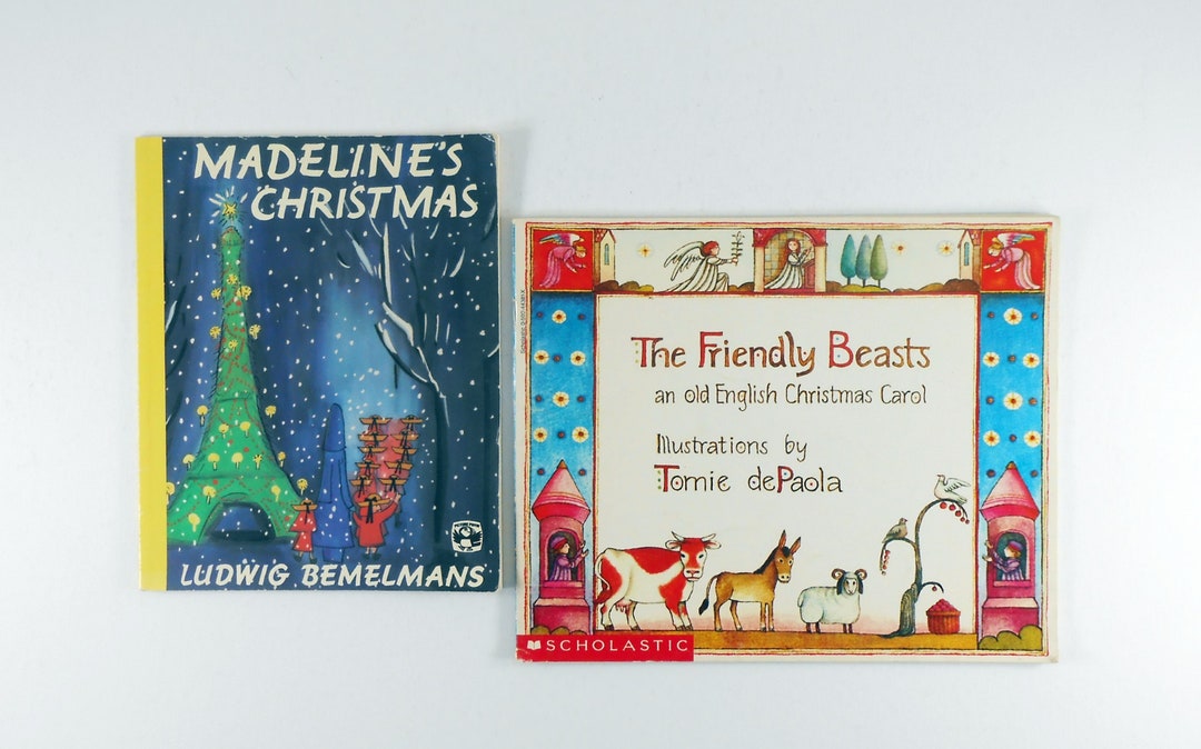 Madelines Christmas, the Friendly Beasts, 2 Book Set, Kids Vintage Book ...