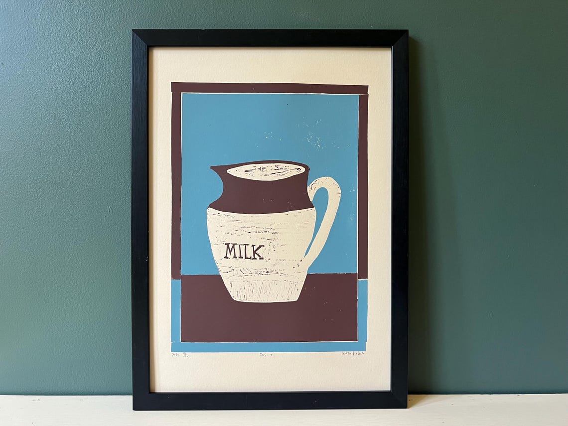 Brocca del latte - Arte originale - Natura morta - Stampa ...