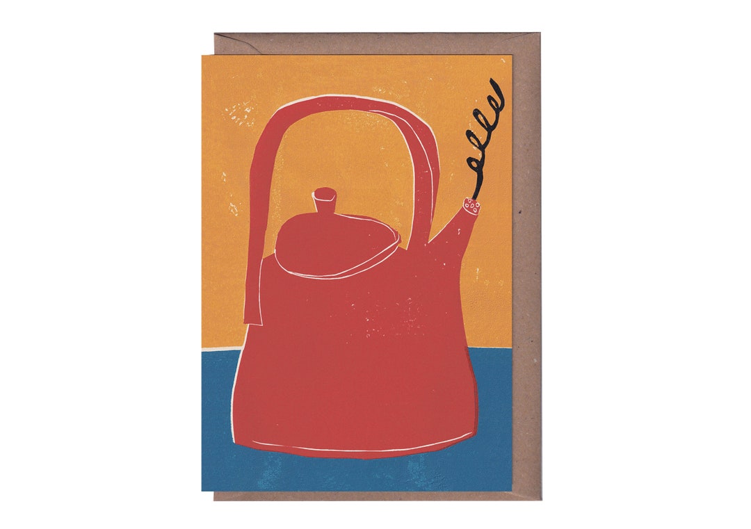 Red Teapot - Art Card - Greeting Card - Still Life - Birthday Card ...