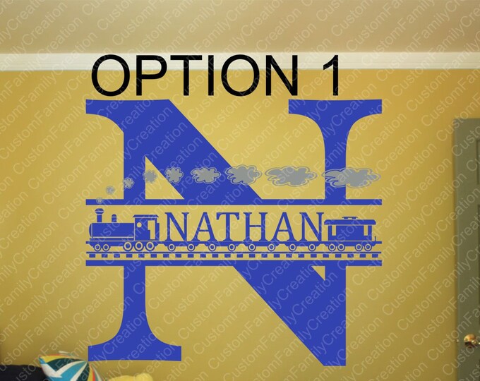 Personalized Train With Name 11 Kids Vinyl Wall - Etsy