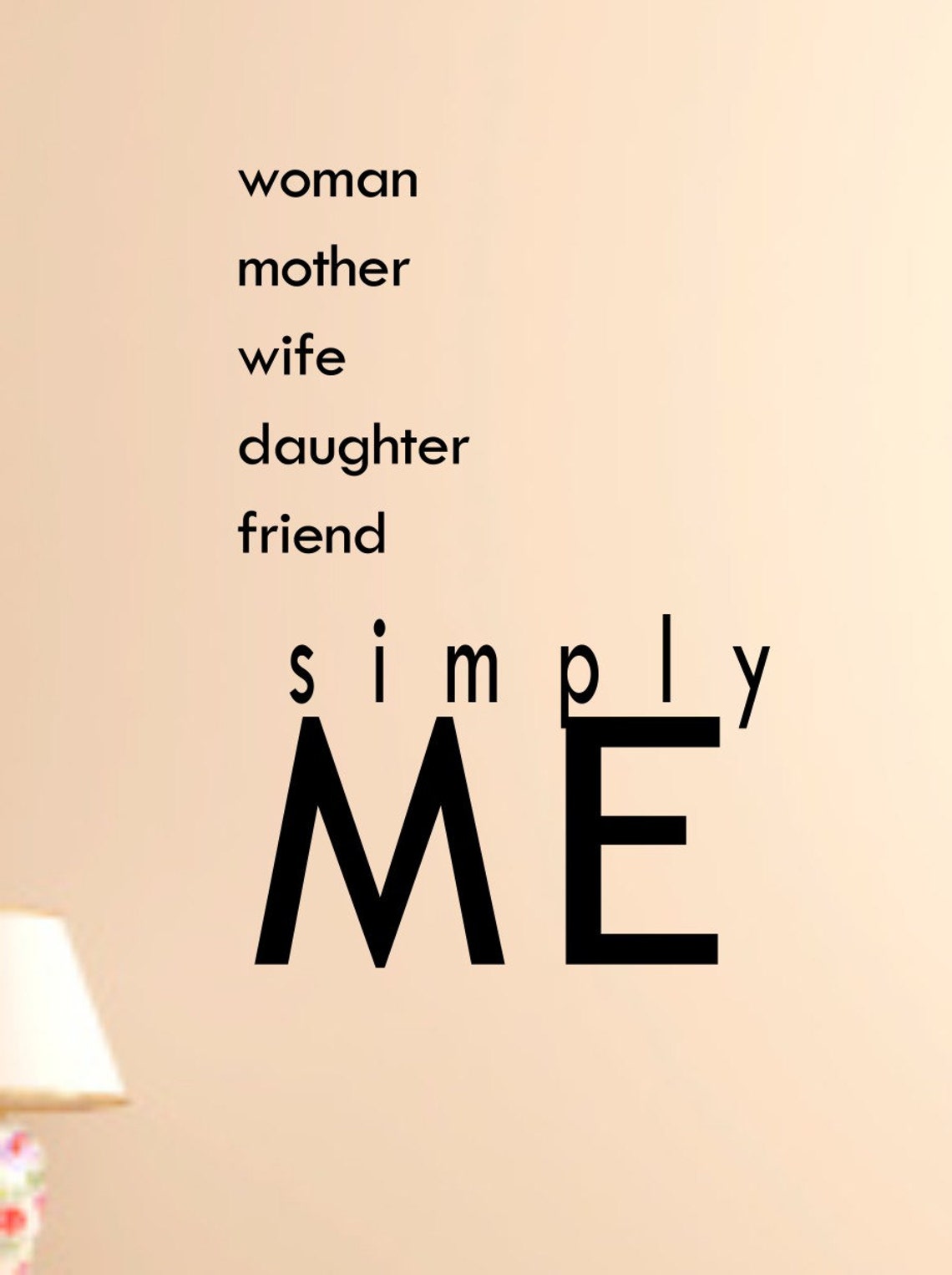 Simply Me Wall Decal Wall Vinyl Decal Custom Wall - Etsy