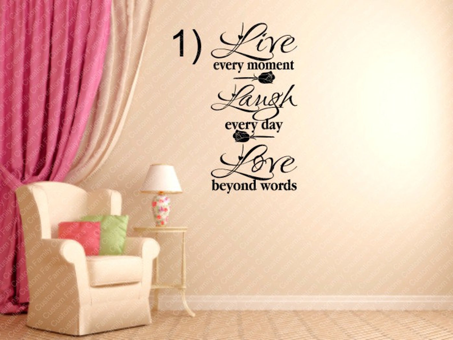 Live Laugh Love 3 Vinyl Wall Decal Design 1 3 Wall Vinyl - Etsy