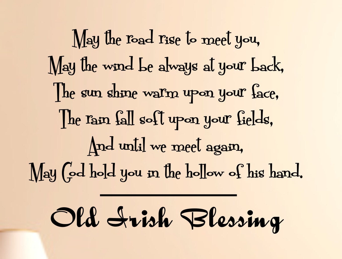 Old Irish Blessing Vinyl Wall Decal,removable Wall Decal,family Wall ...