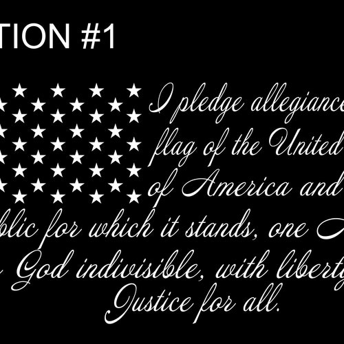 Pledge of Allegiance American Flag Vinyl Decal Sticker Window - Etsy