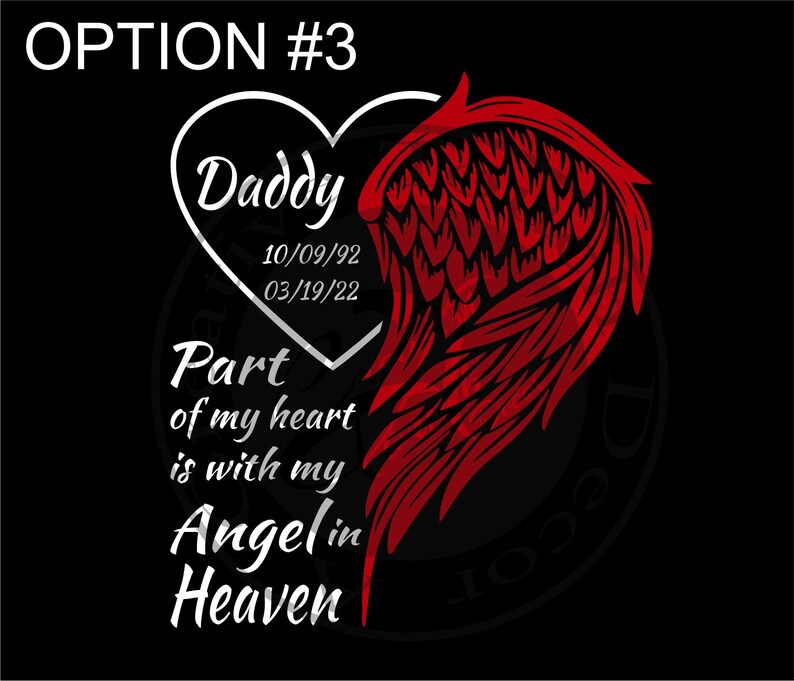 Personalized Part of My Heart is With My Angel in Heaven 1 - Etsy
