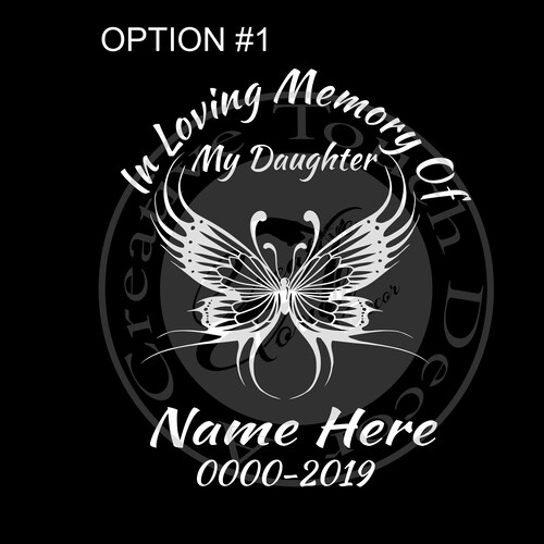 Memorial Personalized in Loving Memory Flower Car Decal With - Etsy