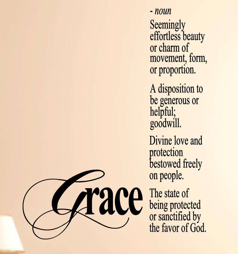 Grace Vinyl Wall Decal, Custom Name, Life Quote - Etsy