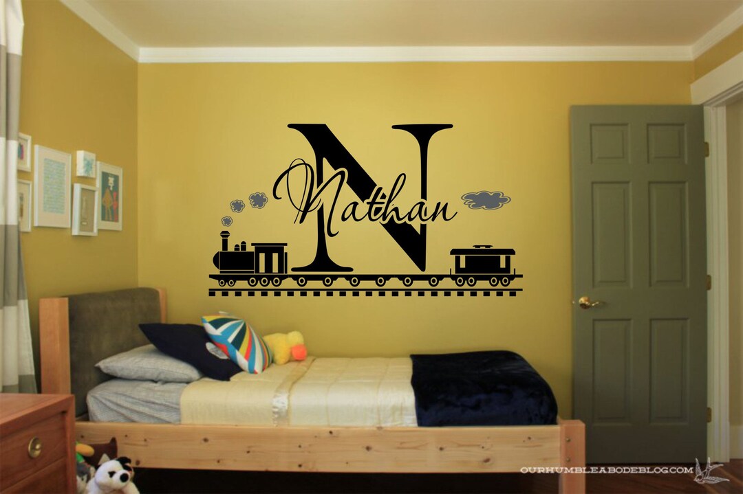 Personalized Train Name Vinyl Wall Decal #4: Kids Room Decor - Etsy