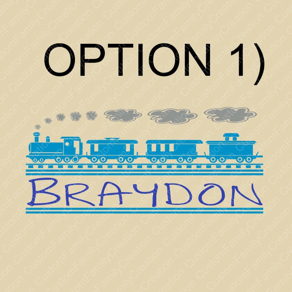 Personalized Train Name Vinyl Wall Decal, Kids Decor - Etsy