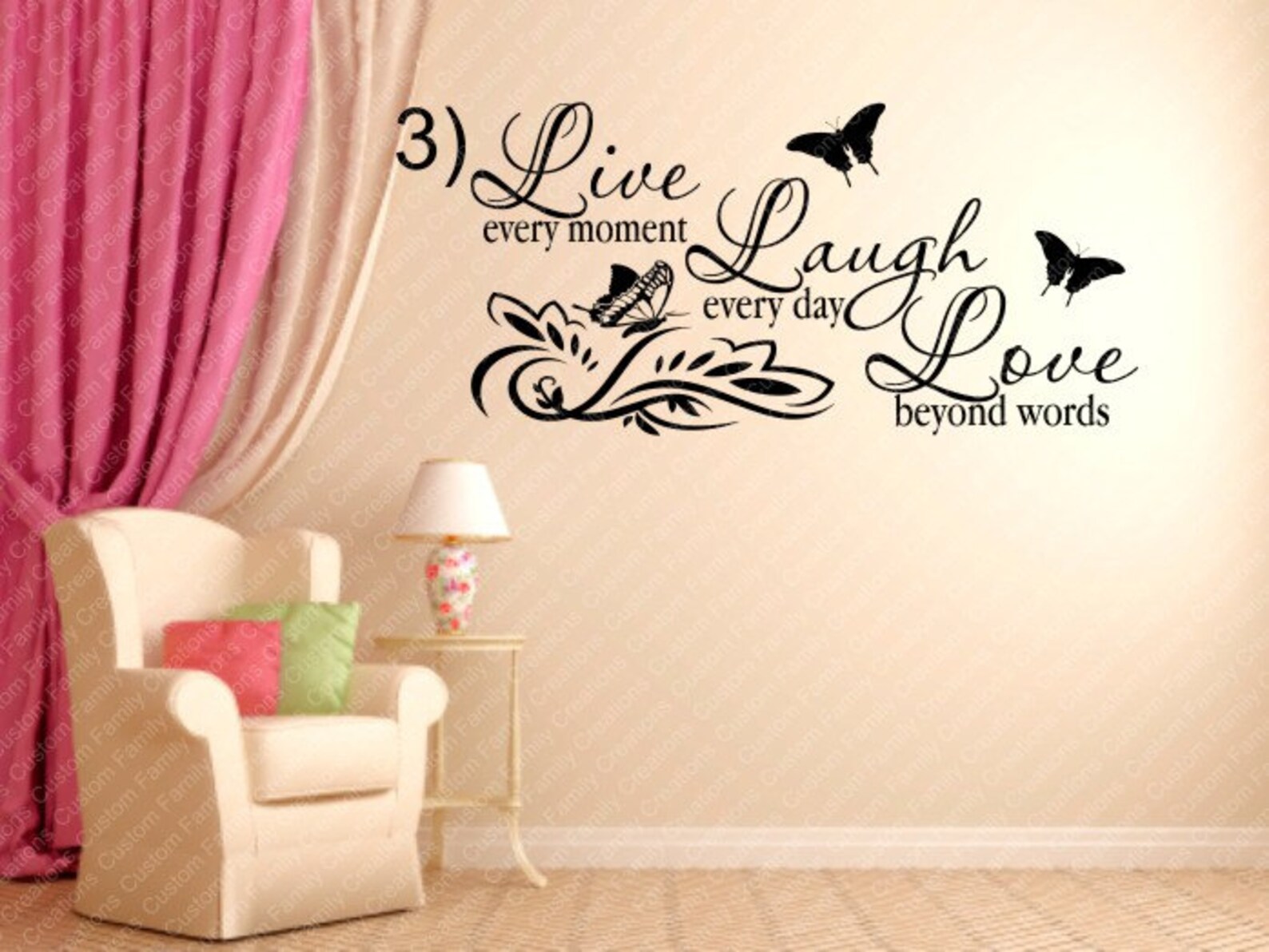 Live Laugh Love 2 Vinyl Wall Decal Design 1 3 Wall Vinyl - Etsy