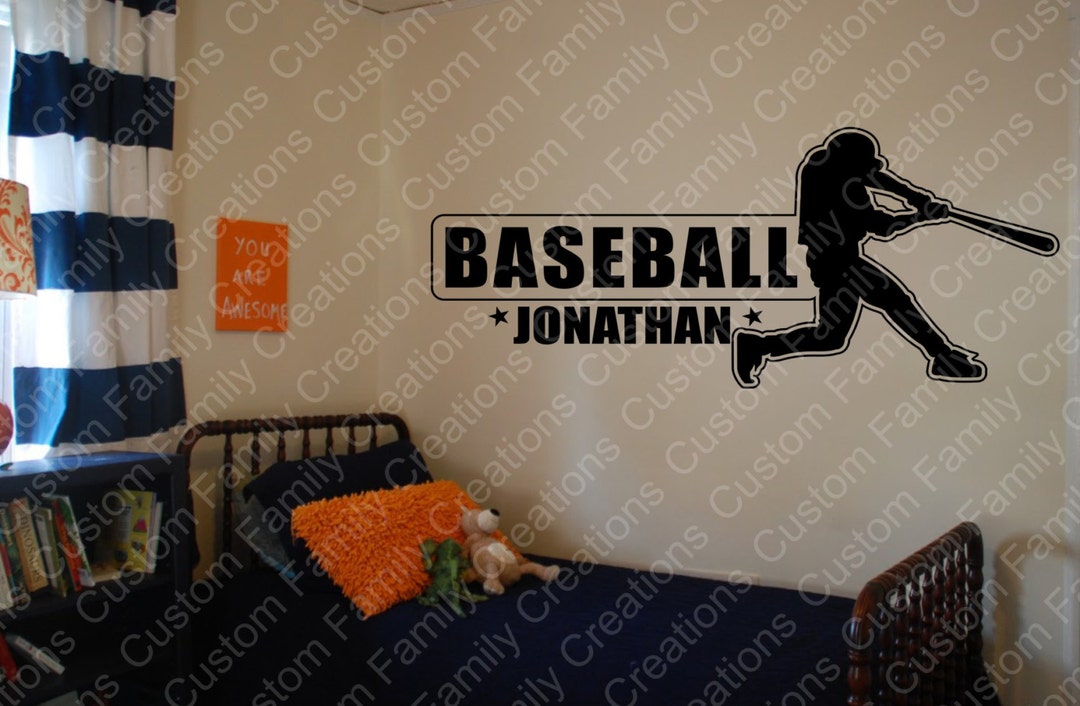 Personalize Baseball Wall Decal Custom Wall Decal,custom Wall Quote ...