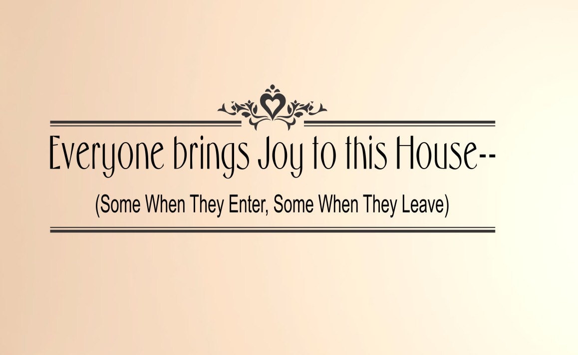Everyone bring joy to this House Wall Decal Wall Vinyl | Etsy
