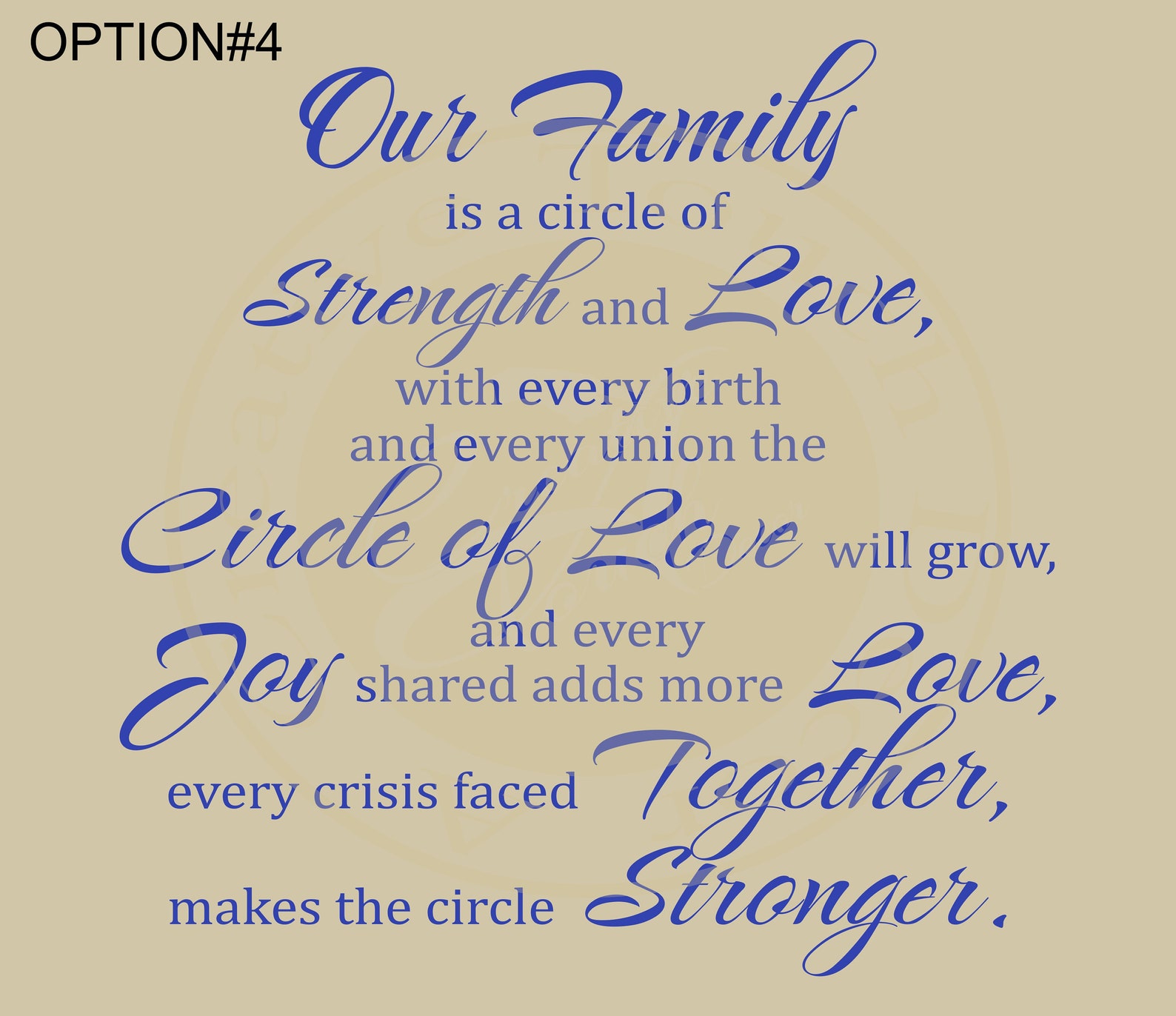 Family Circle Wall Decal: Strength and Love Vinyl Quote - Etsy