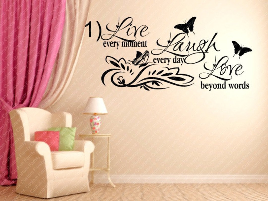 Live Laugh Love #2 Vinyl Wall Decal Design #1 - #3, Wall Vinyl Decal ...