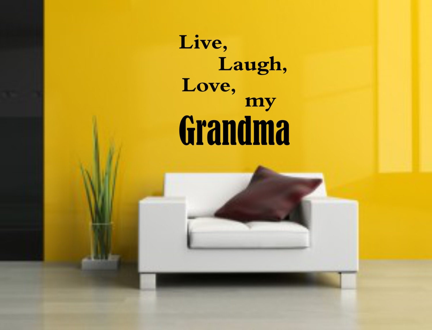 Livelaughlove My Grandma Vinyl Wall Decal Custom Wall - Etsy