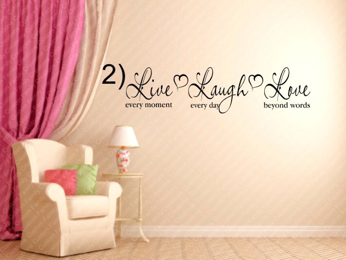 Live Laugh Love 4 Vinyl Wall Decal Design 1 3 Wall Vinyl - Etsy