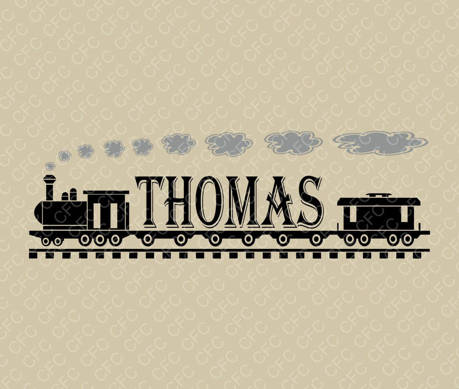 Personalized Train and Name Vinyl Wall 2 Personalized - Etsy