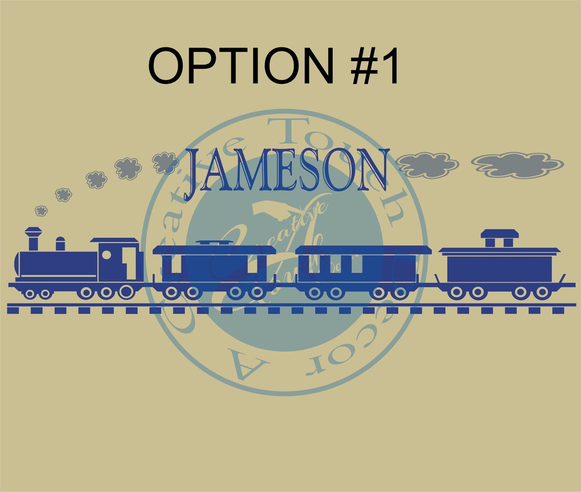 Personalized Train and Name Vinyl Wall 1 Personalized - Etsy
