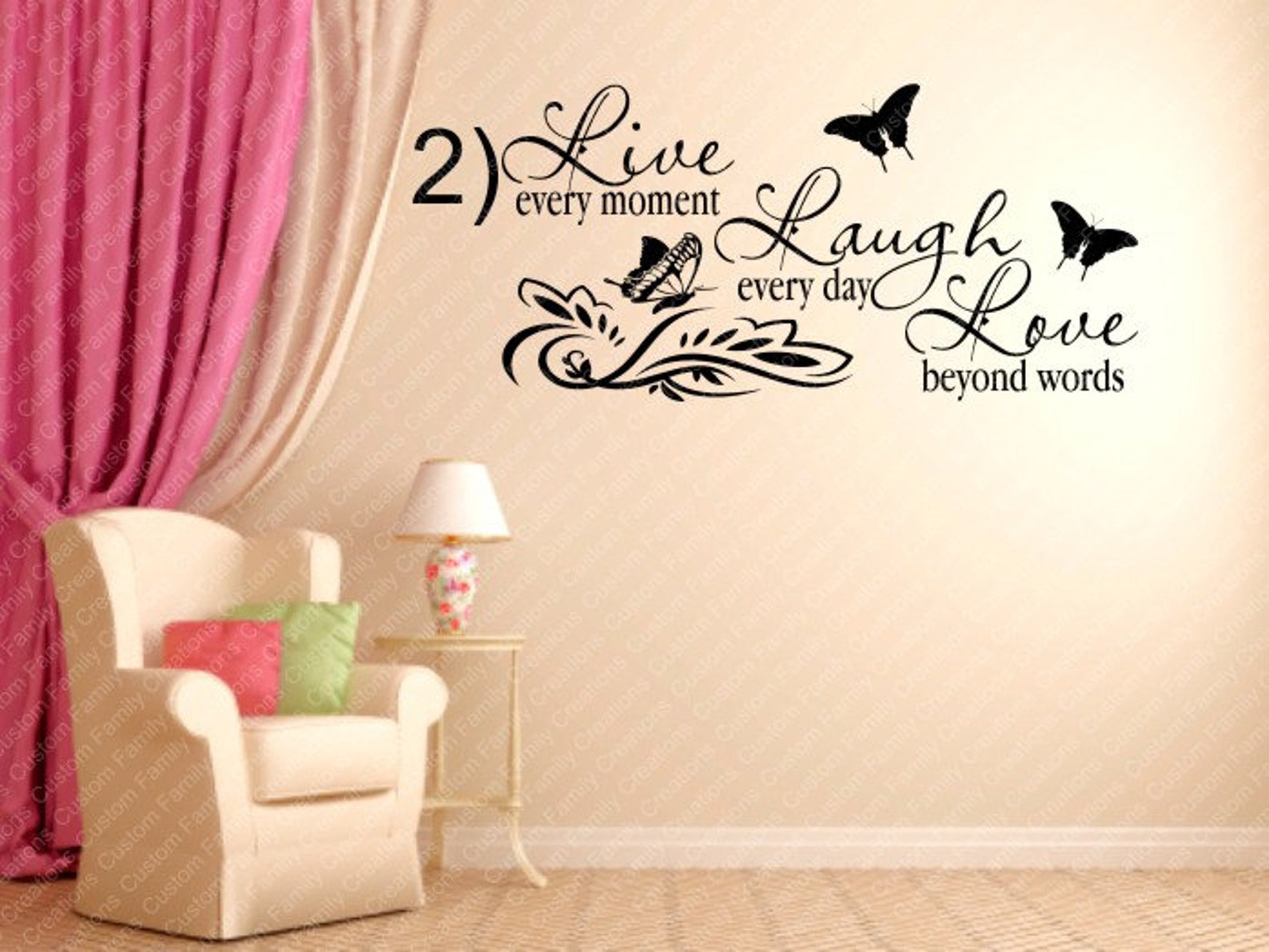 Live Laugh Love 2 Vinyl Wall Decal Design 1 3 Wall Vinyl - Etsy
