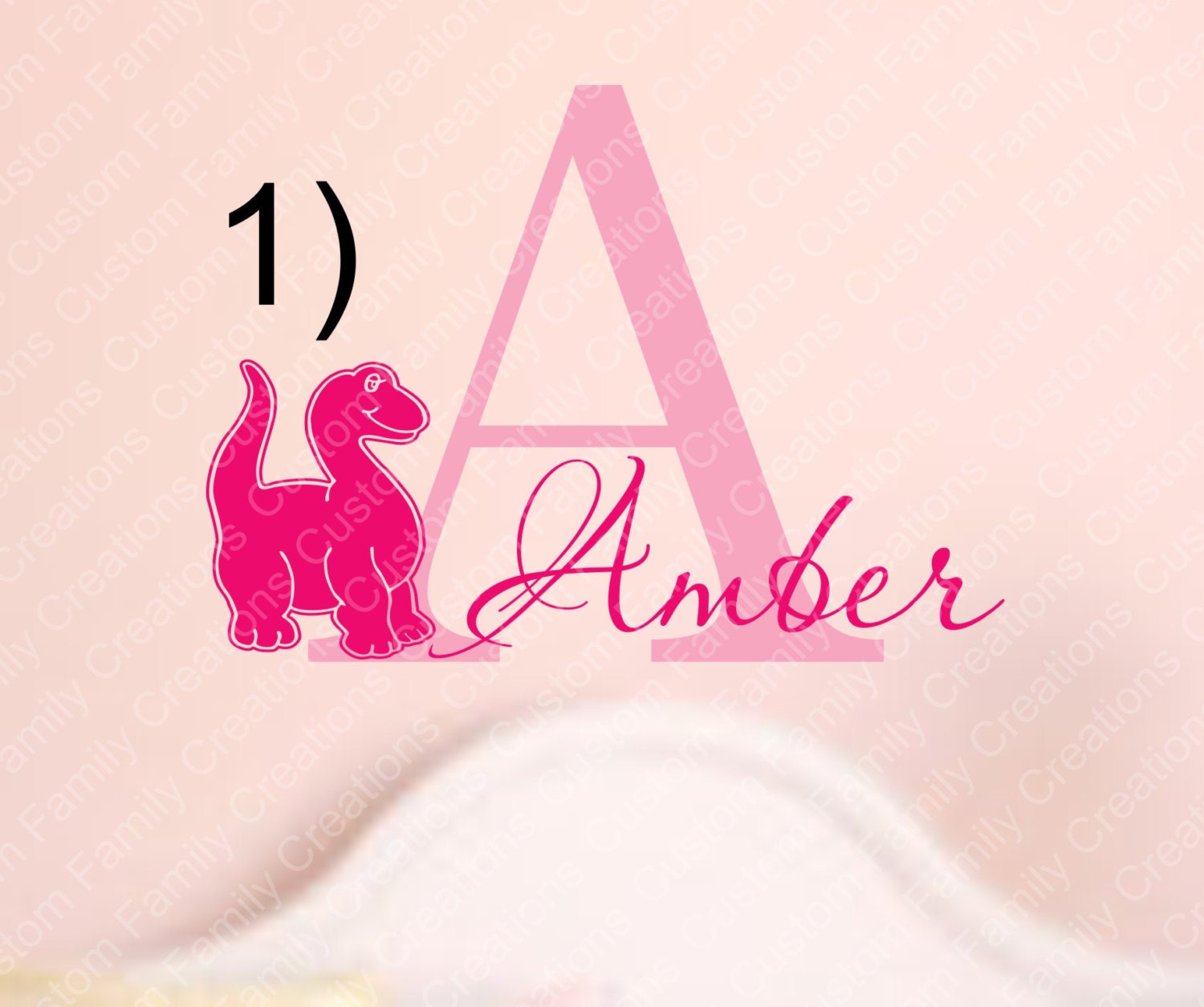 Personalized Dinosaur and Name Monogram Wall Vinyl Decal,personalized ...