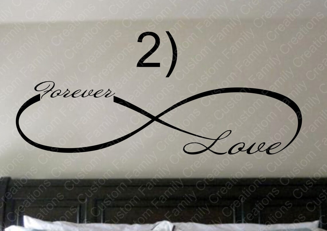 Custom or Personalize Infinity Symbol Wall Vinyl Decal Design - Etsy