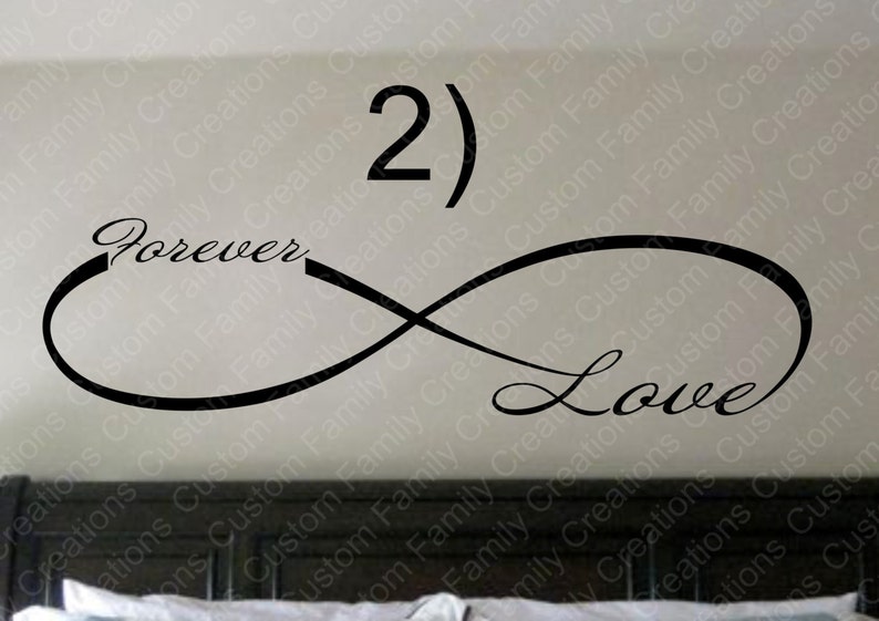 Custom or Personalize Infinity Symbol Wall Vinyl Decal Design - Etsy
