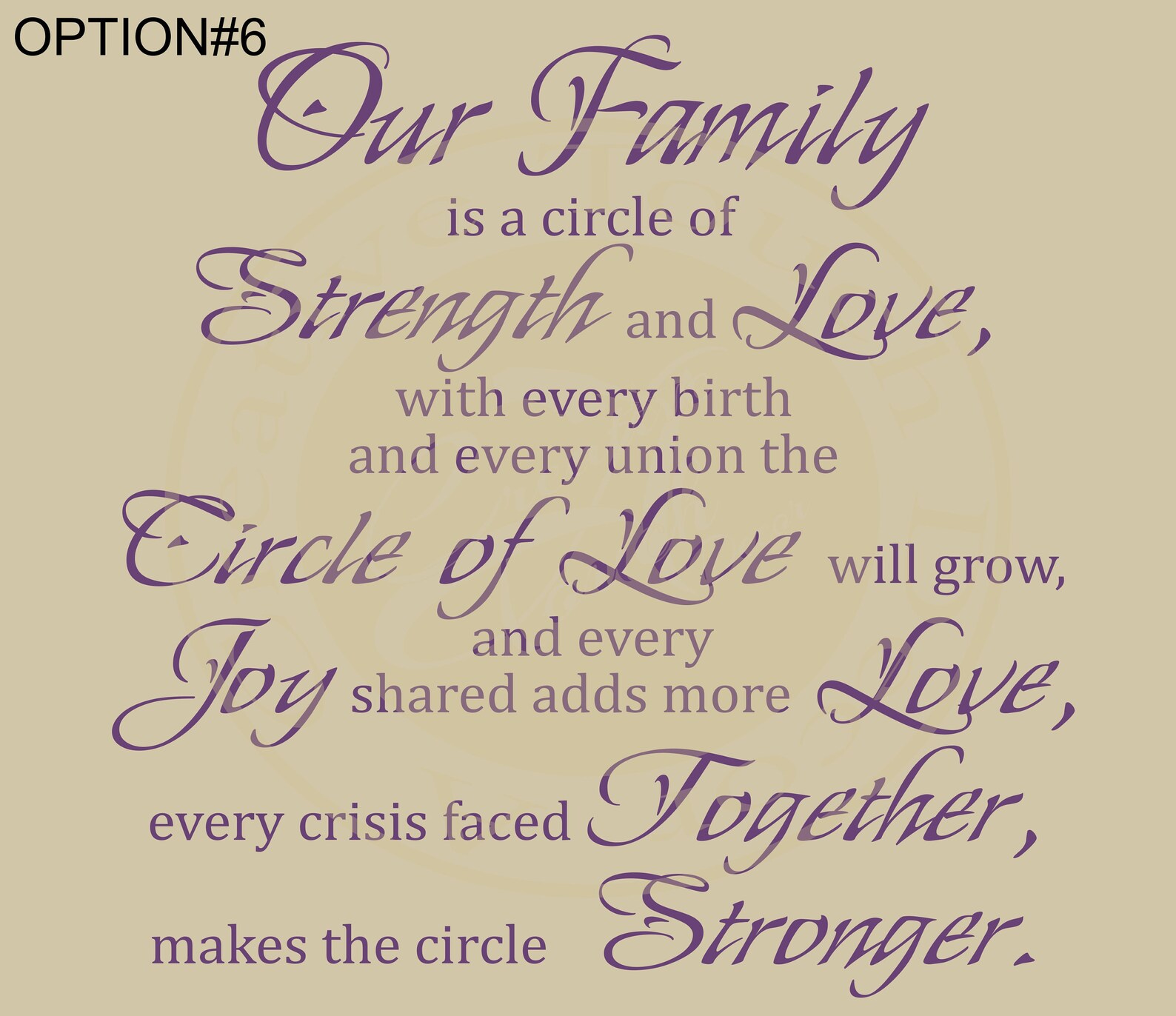 Family Circle Wall Decal: Strength and Love Vinyl Quote - Etsy