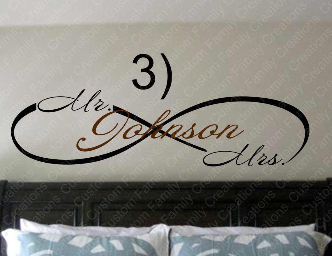 Custom or Personalize Infinity Symbol Wall Vinyl Decal Design - Etsy