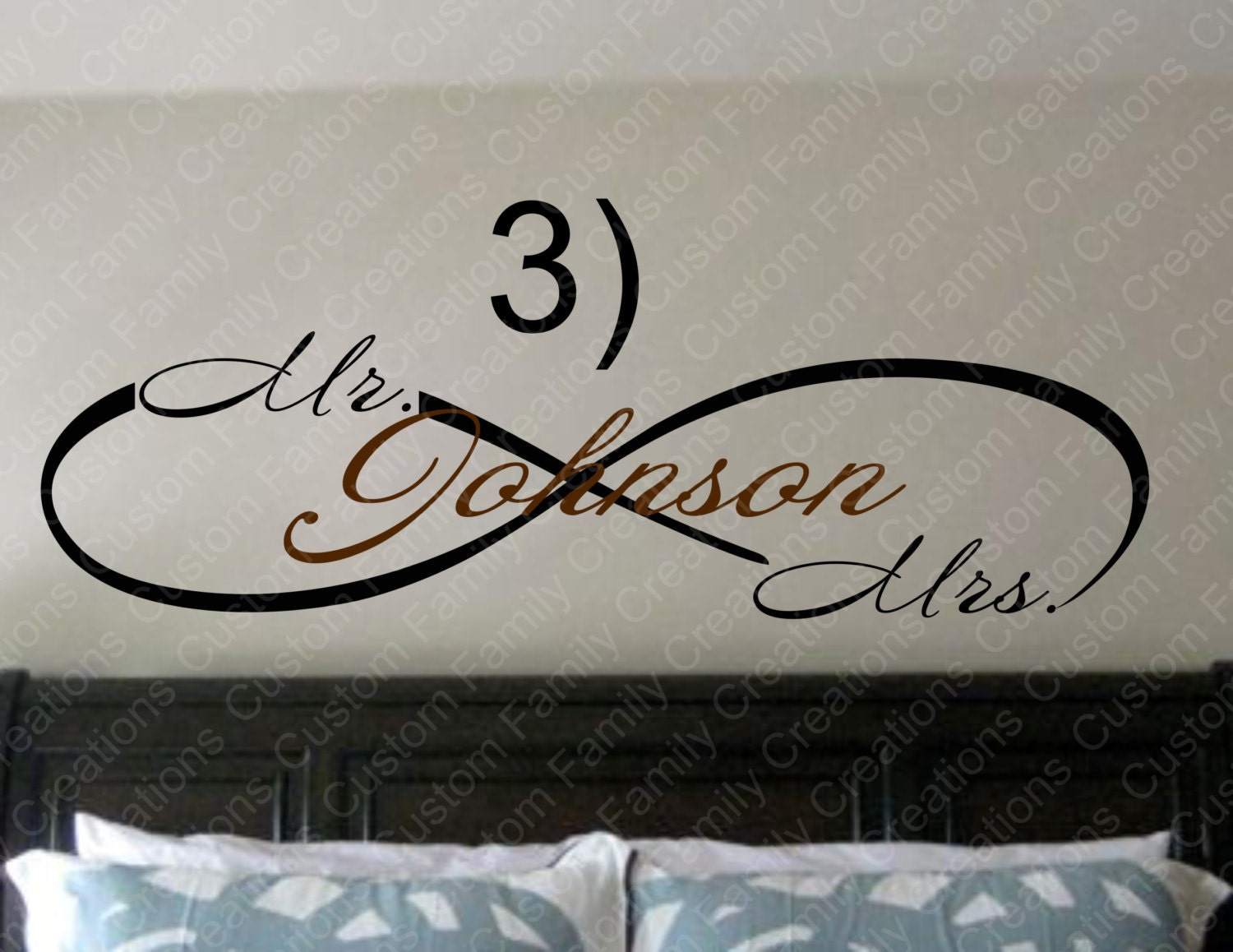 Custom or Personalize Infinity Symbol Wall Vinyl Decal Design - Etsy