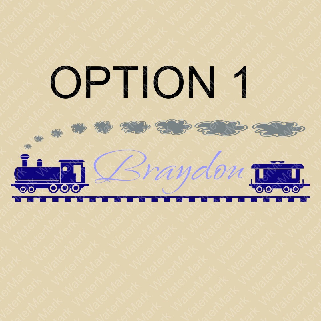 Personalized Train and Name Vinyl Wall 10 Personalized | Etsy