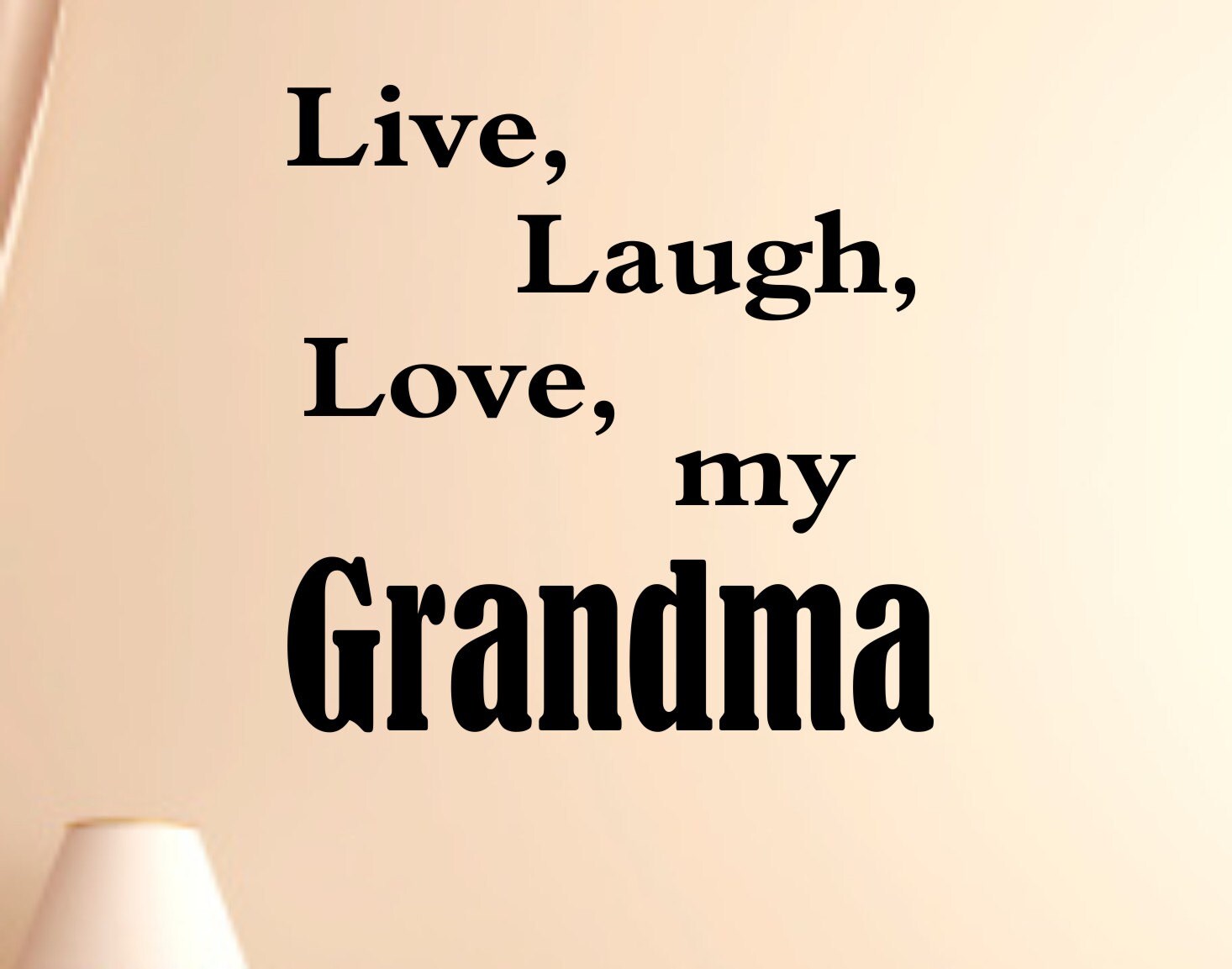 Livelaughlove My Grandma Vinyl Wall Decal Custom Wall - Etsy