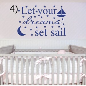 Let Your Dreams Set Sail Design 14 Vinyl Wall Decal,nursery Wall Decal ...