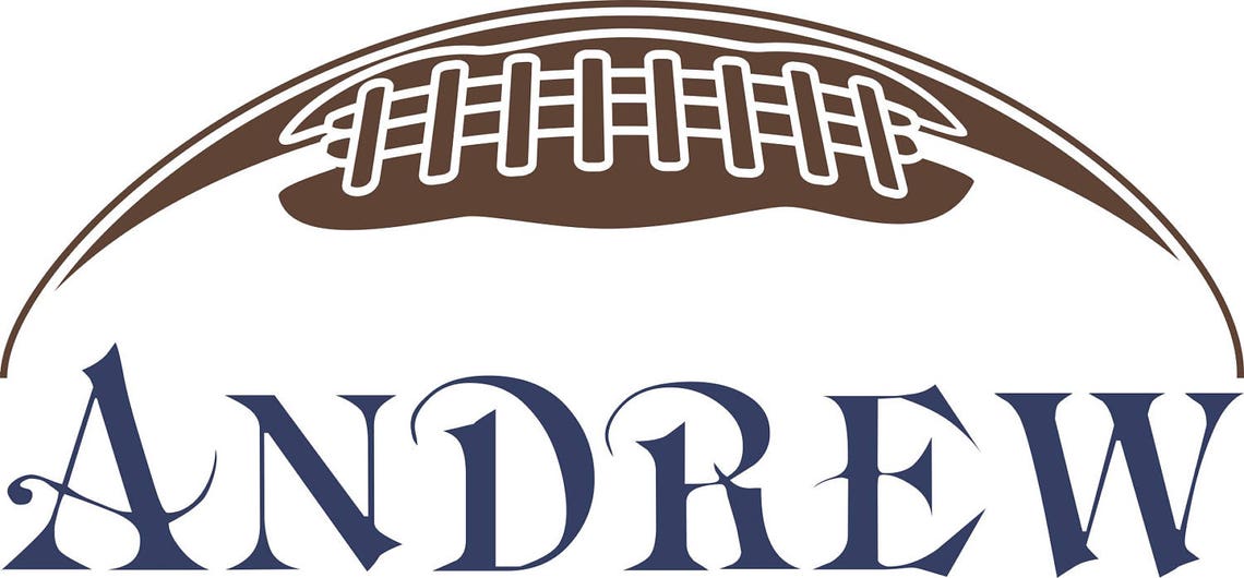 Personalized Football With Name Wall Decal 1 personalized - Etsy
