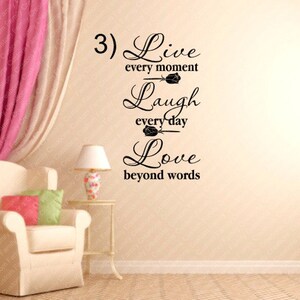 Live Laugh Love #3 Vinyl Wall Decal Design #1 - #3, Wall Vinyl Decal ...