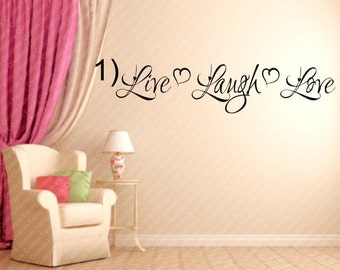 Live Laugh Love 1 Vinyl Wall Decal Design 1 3 Wall Vinyl - Etsy