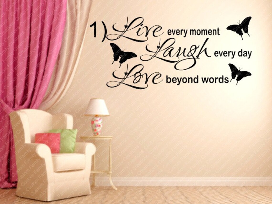 Live Laugh Love 1 Vinyl Wall Decal Design 1 3 Wall Vinyl - Etsy