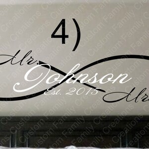 Custom or Personalize Infinity Symbol Wall Vinyl Decal Design #1-#4 ...
