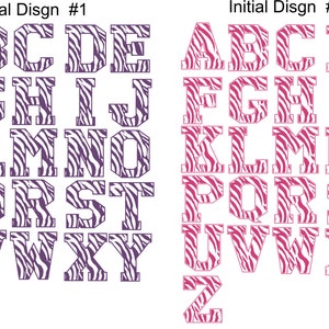 Personalized Zebra Print and Name Monogram 1 Wall Vinyl Decal ...