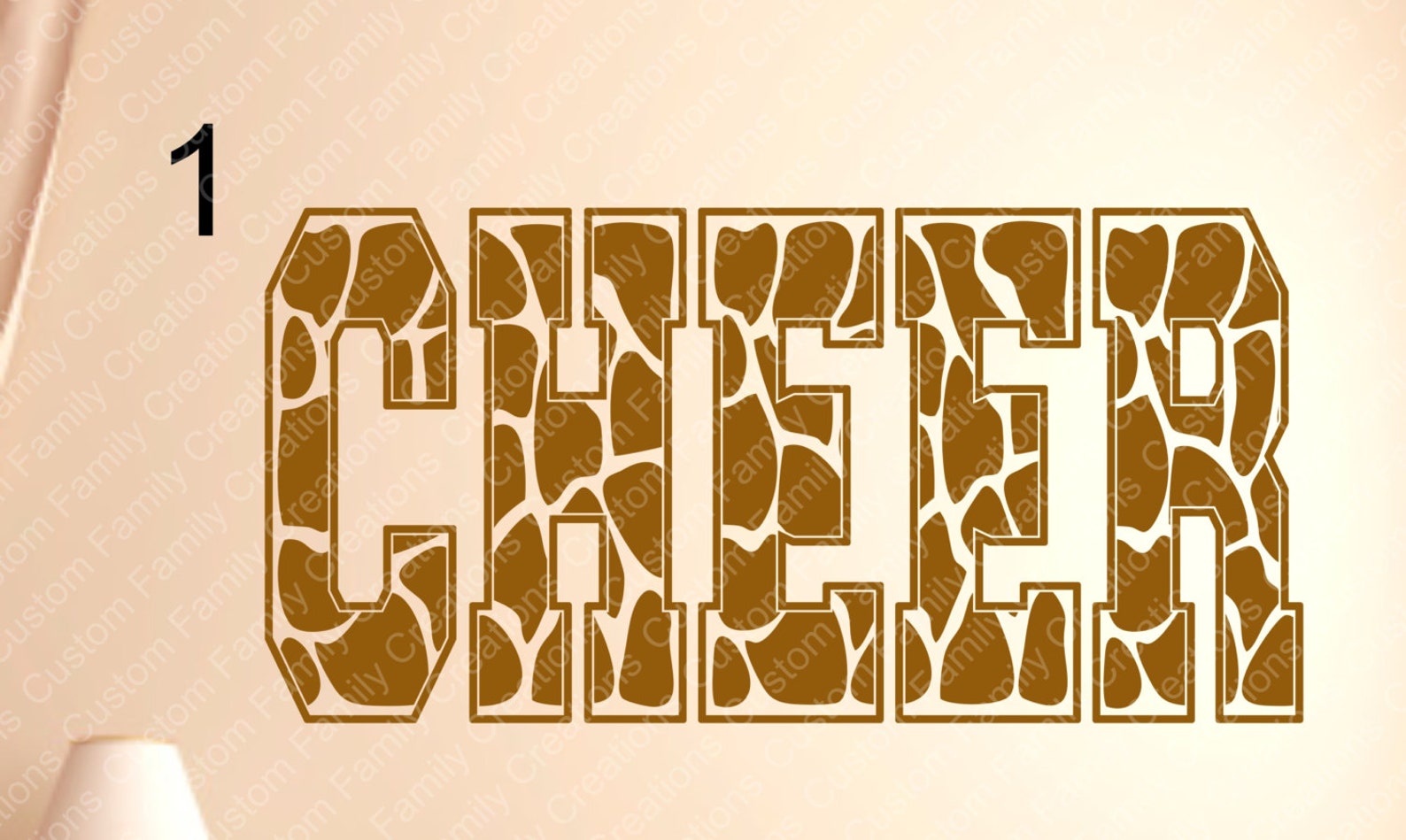 Giraffe Print Cheer Vinyl Wall Decal Design #1- #2,animal Print Wall ...
