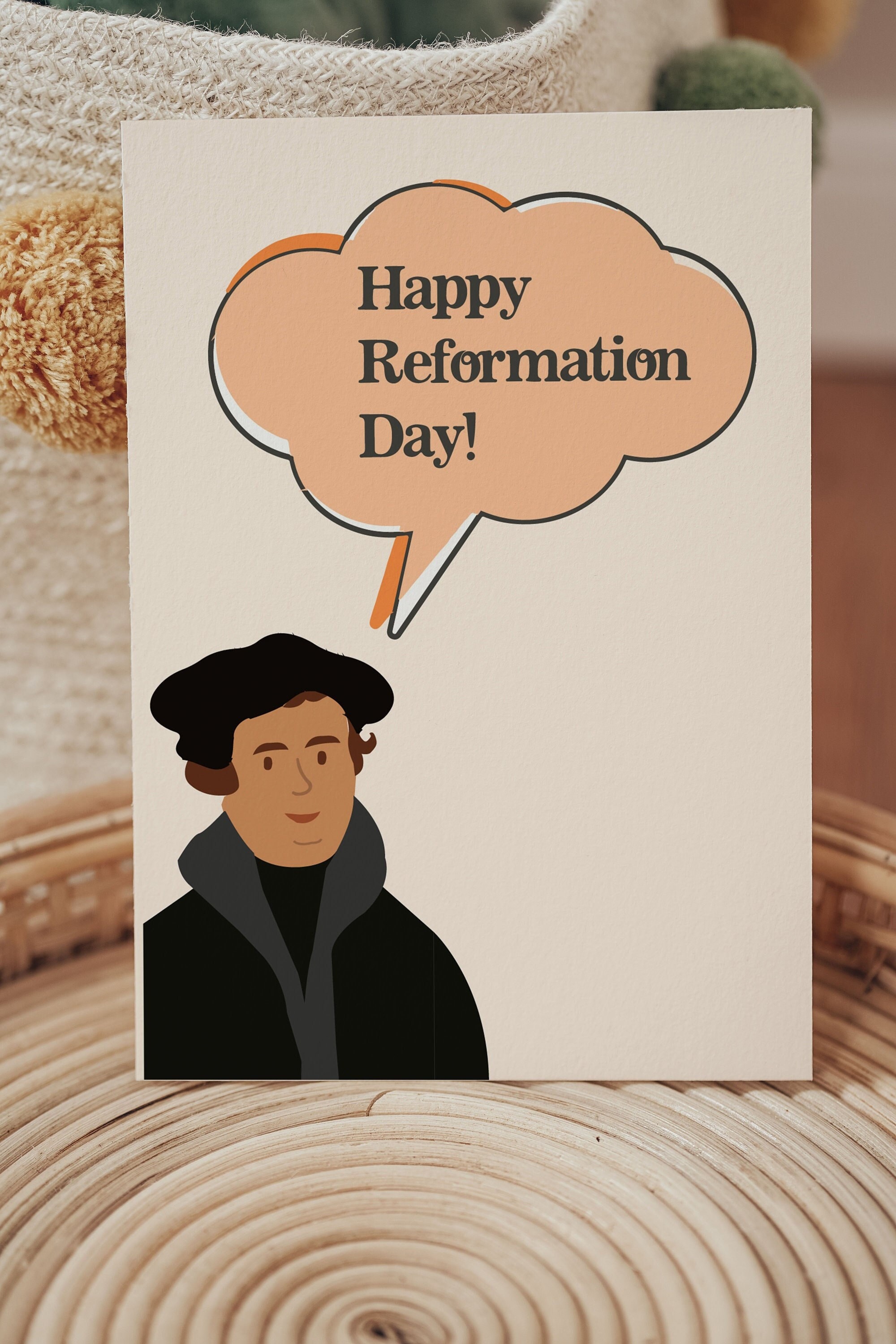PRINTABLE Reformation Day Card 4x6 - Martin Luther Card, Church History ...
