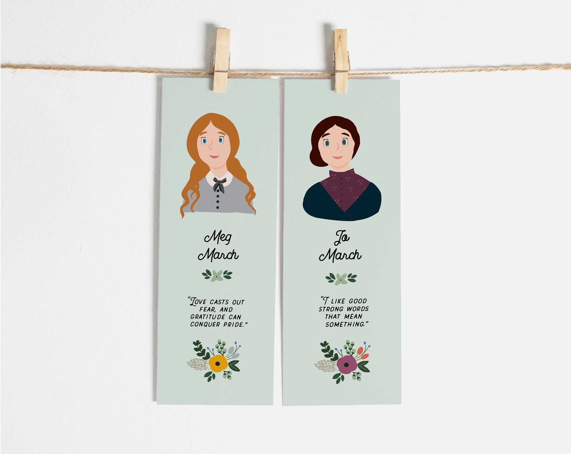 PRINTABLE Little Women Bookmark Set of 4 - Stocking Stuffers, Party ...