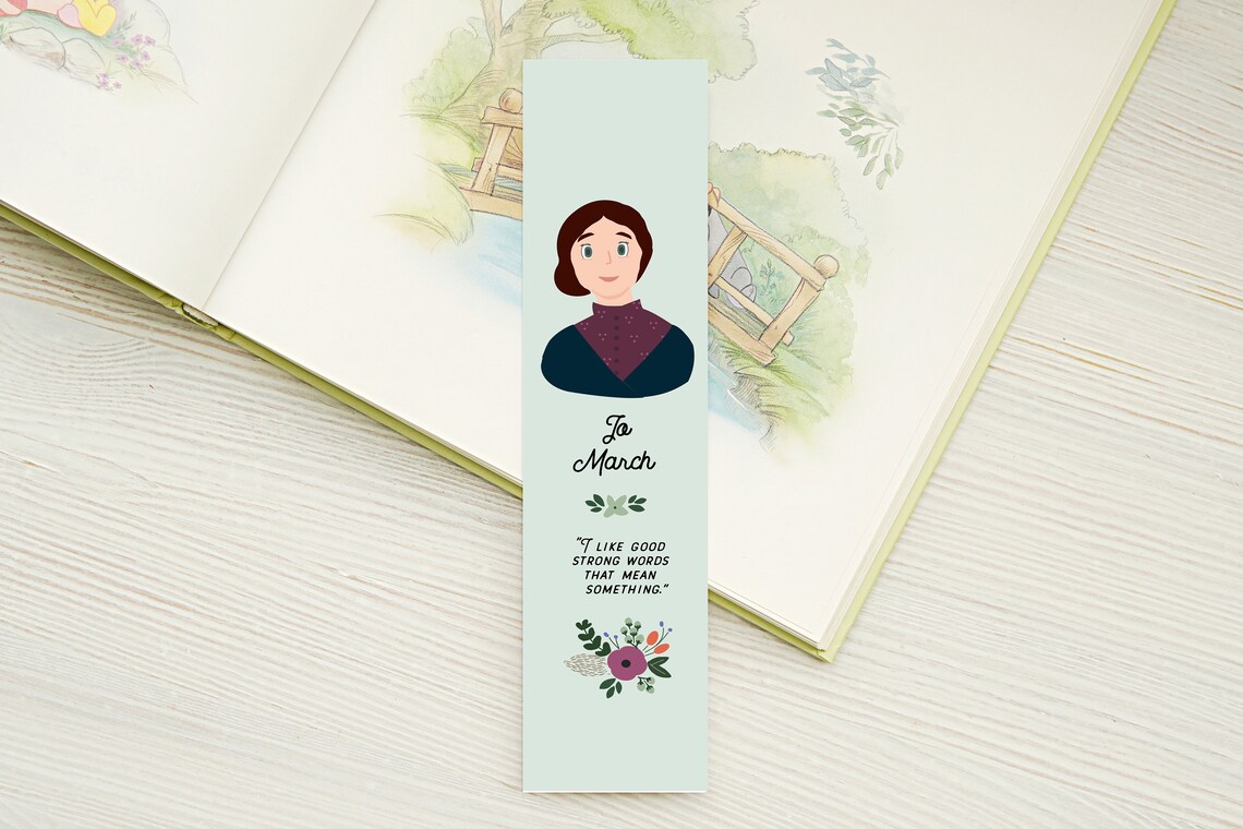 PRINTABLE Little Women Bookmark Set of 4 - Stocking Stuffers, Party ...