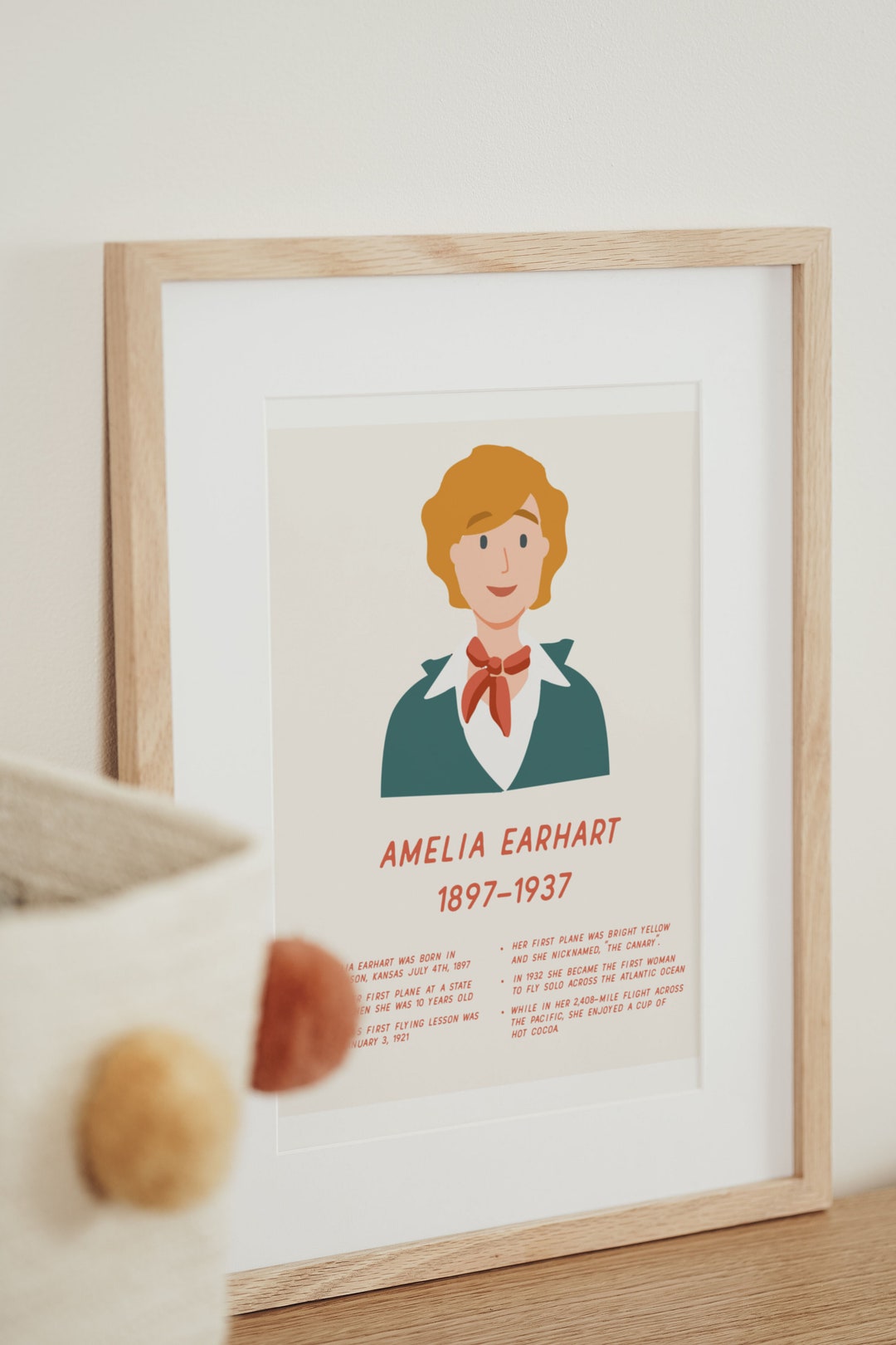 PRINTABLE Historic Women Wall Art - Amelia Earhart - Gift for Her ...