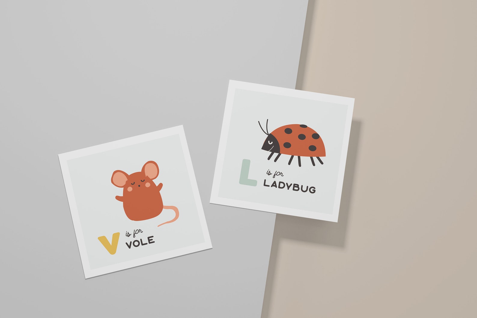 PRINTABLE Woodland/animal Alphabet Flash Cards, Nursery Art, Playroom ...