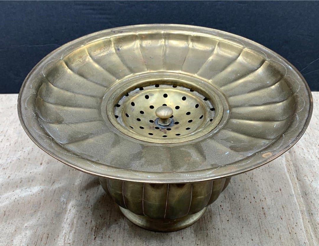 Vintage| Brass Ritual Ablution Washing Bowl| Incense Burner| Plant ...